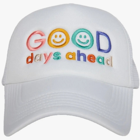 Katydid | Accessories | Good Days Ahead Embroidered Foam Trucker Hat ...